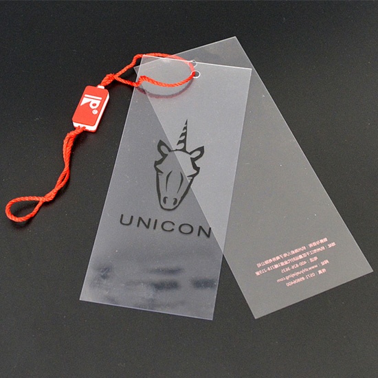 Transparent Plastic Hangtag Clothes HangTag